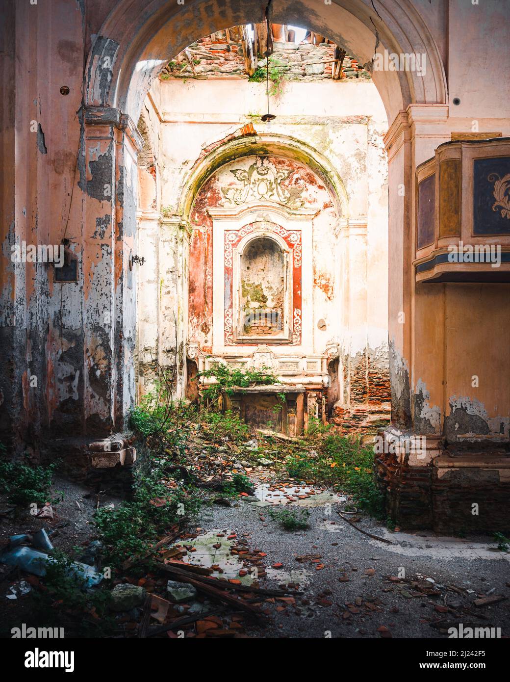 Abandoned Church Building in Decay in Italy Stock Photo - Alamy
