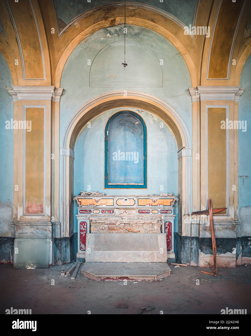 Abandoned Church Building in Decay in Italy Stock Photo - Alamy