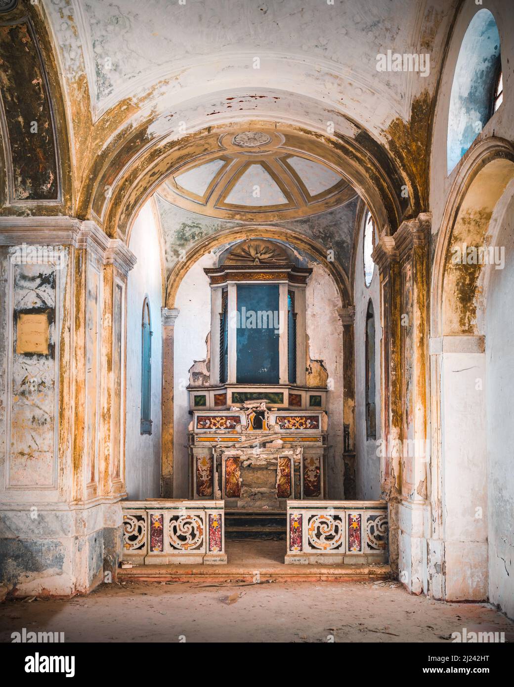 Abandoned Church Building in Decay in Italy Stock Photo - Alamy