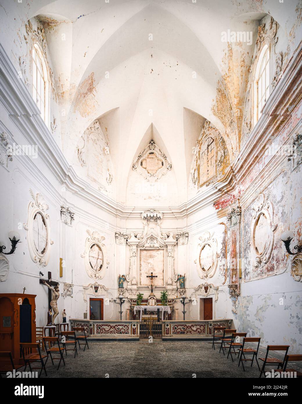 Abandoned Church Building in Decay in Italy Stock Photo - Alamy