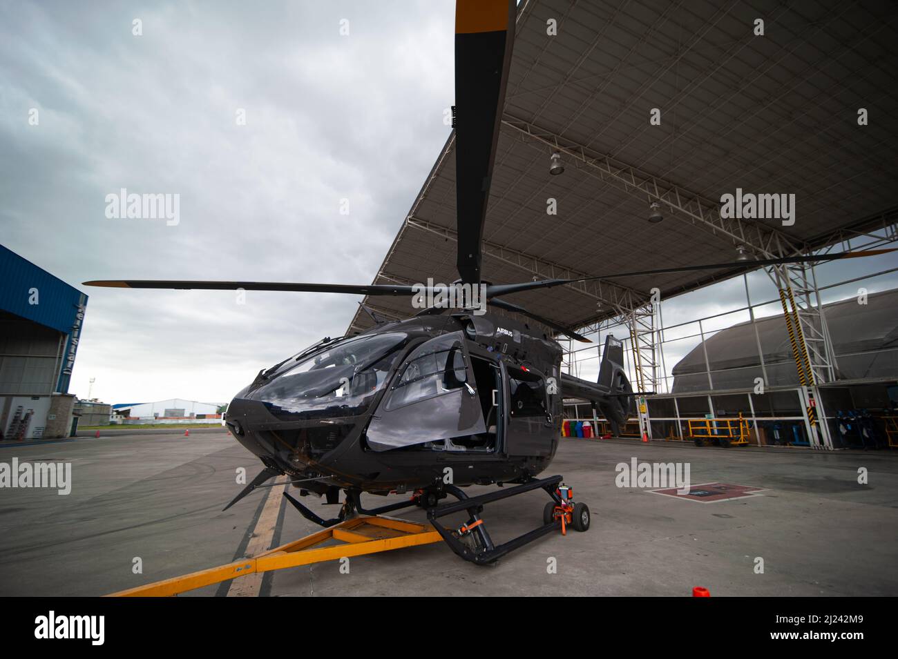 Bogota, Colombia, on March 29, 2022. The airbus H145 Helicopter is ...