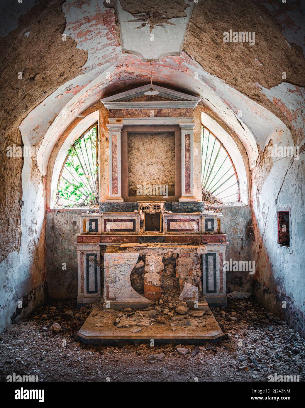 Abandoned Church Building in Decay in Italy Stock Photo - Alamy