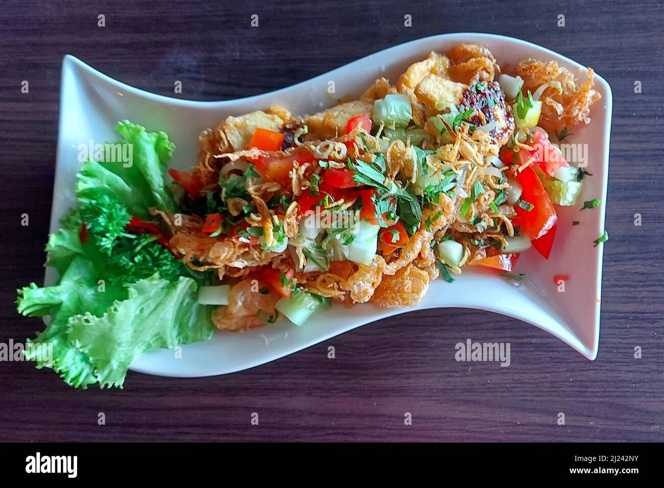 Tahu Telor, Fried Egg Tofu, Traditional food of Indonesia, Bandung ...