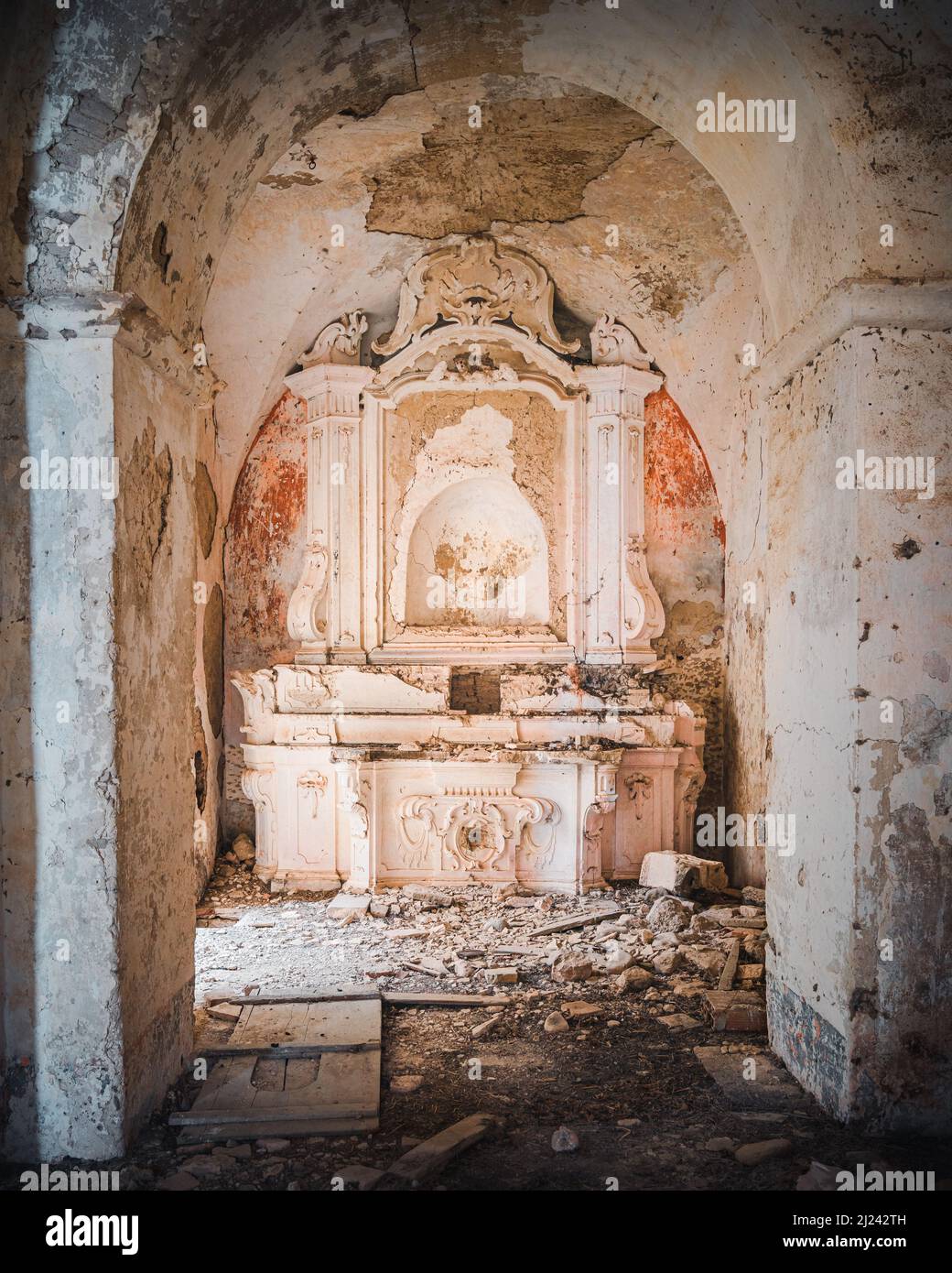 Abandoned Church Building in Decay in Italy Stock Photo - Alamy