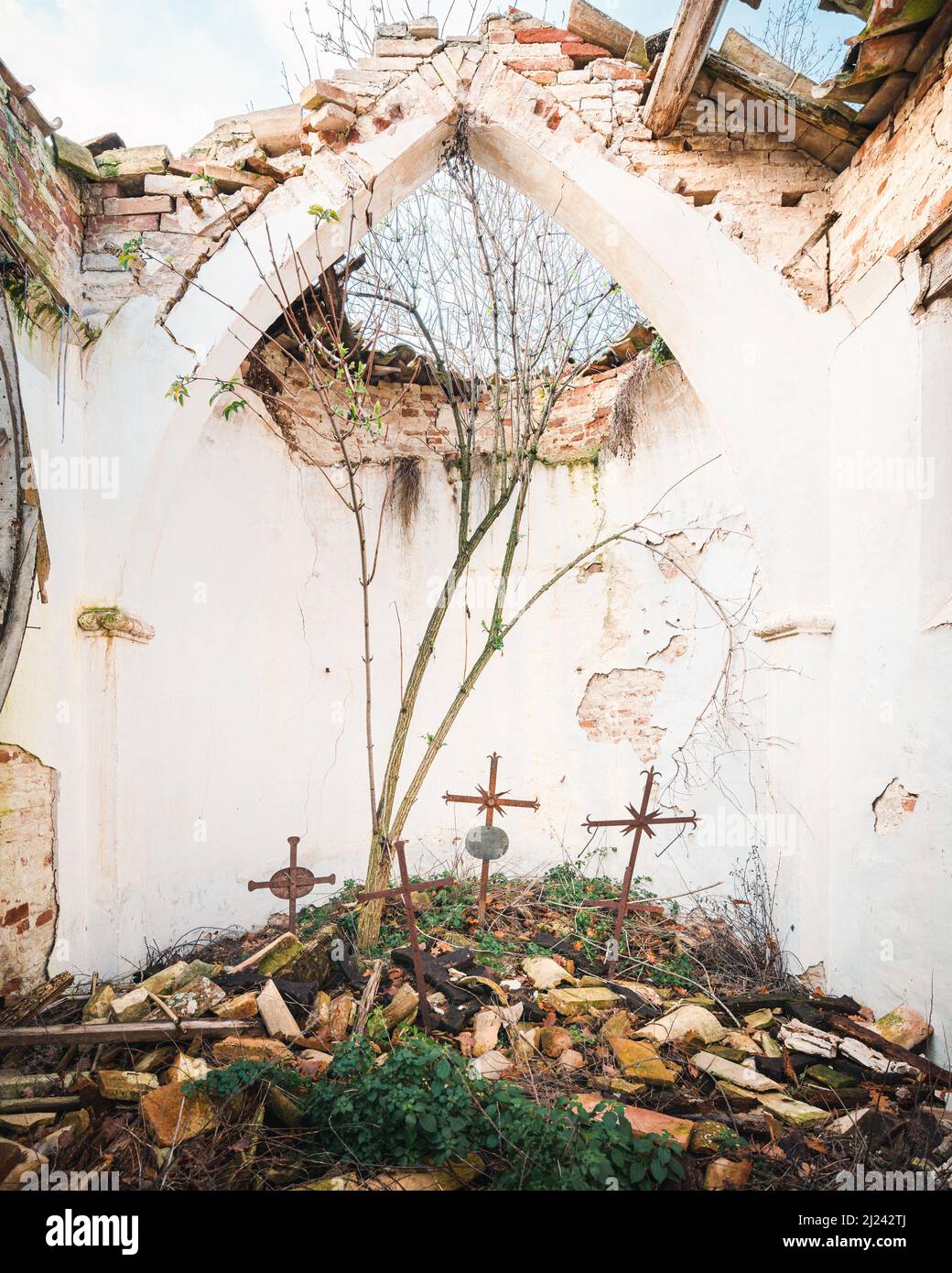 Abandoned Church Building in Decay in Italy Stock Photo - Alamy