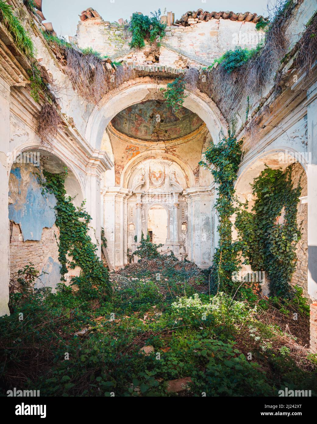Abandoned Church Building in Decay in Italy Stock Photo - Alamy