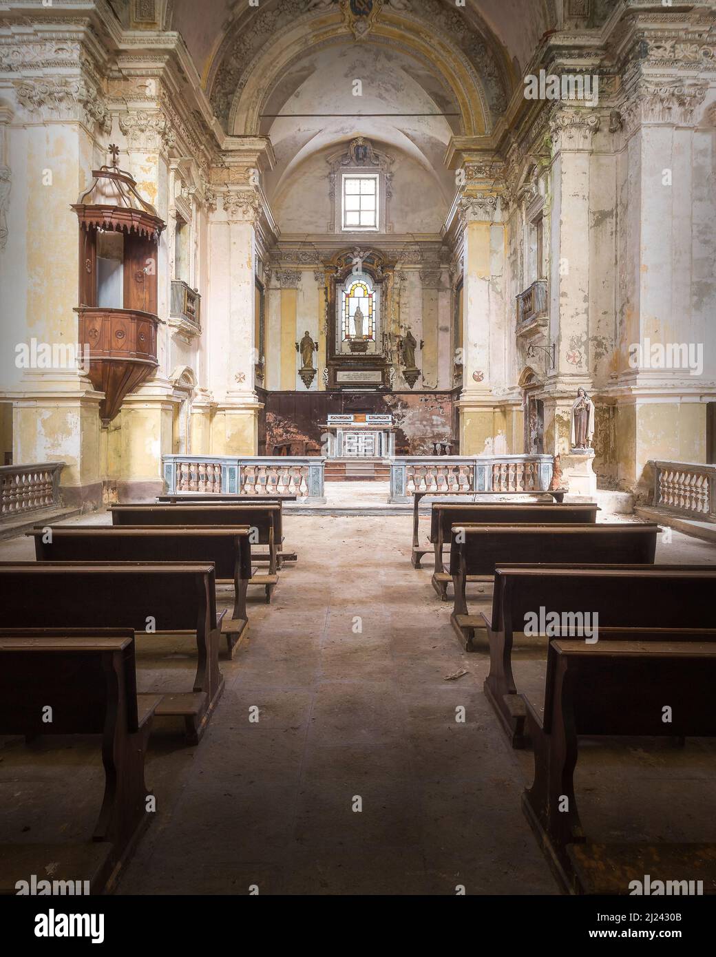 Abandoned Church Building in Decay in Italy Stock Photo - Alamy