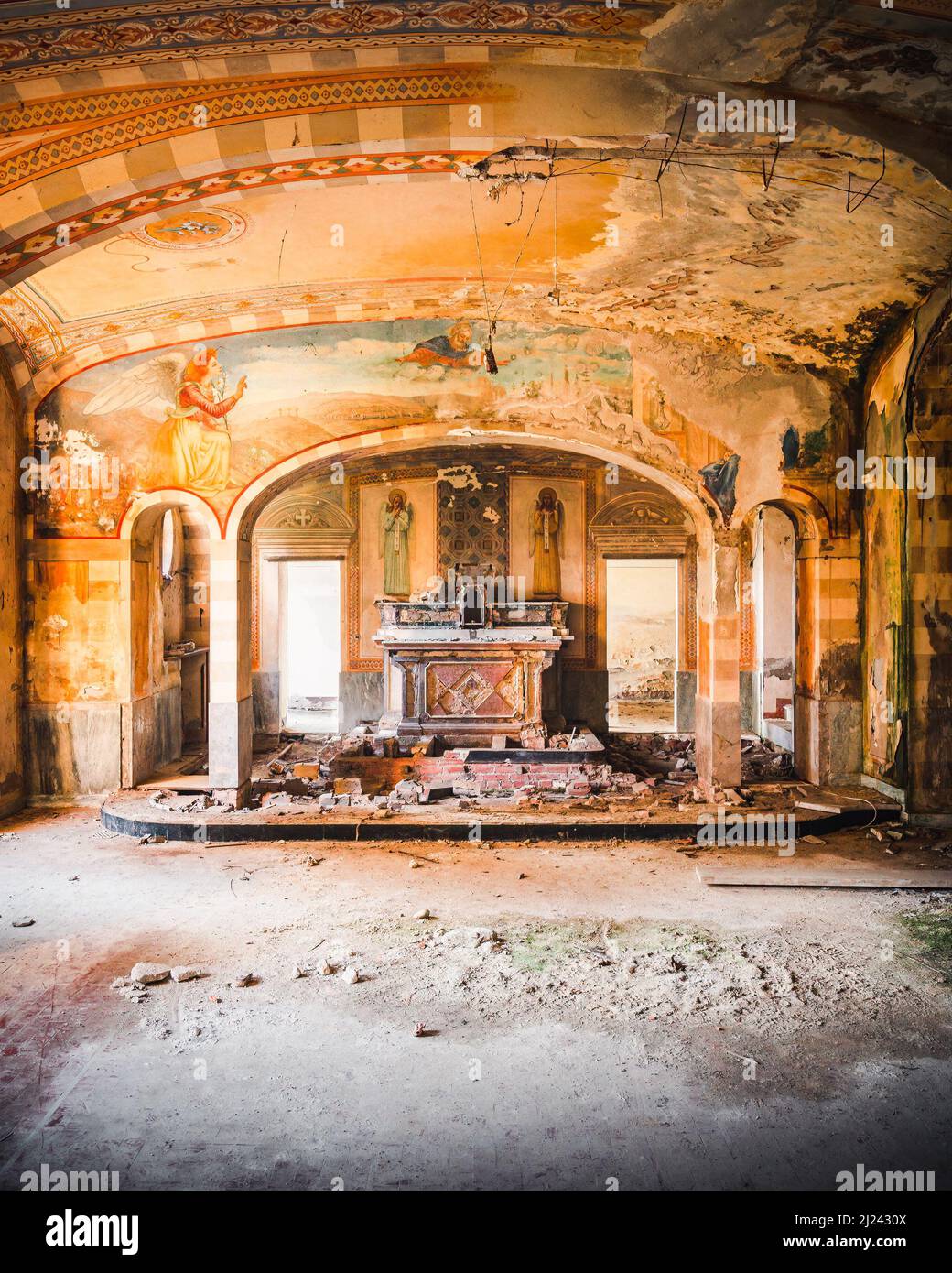Abandoned Church Building in Decay in Italy Stock Photo - Alamy