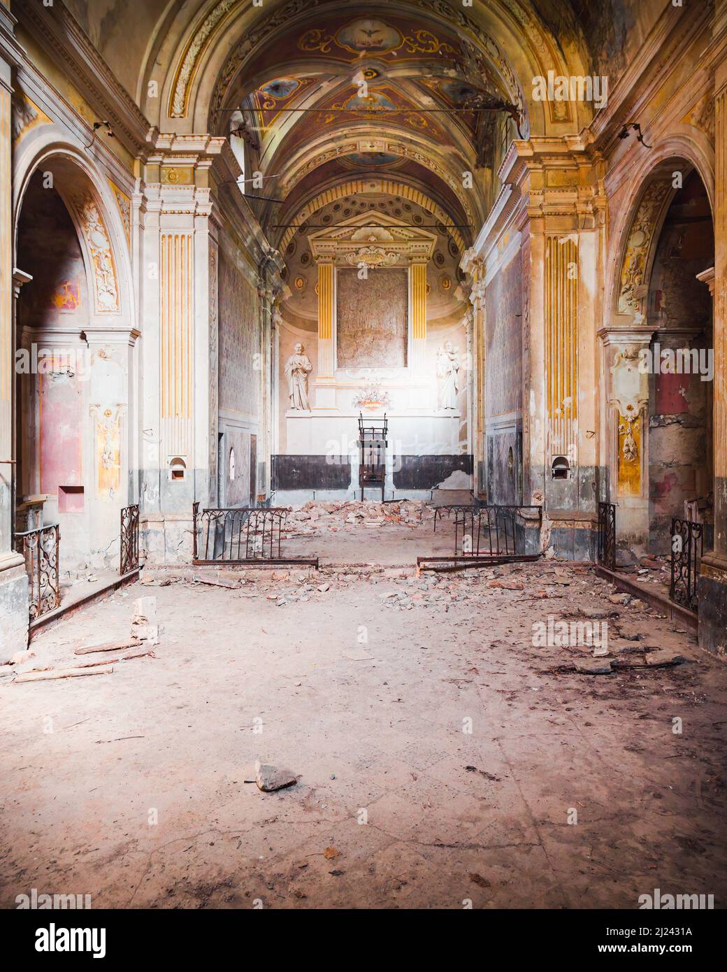 Abandoned Church Building in Decay in Italy Stock Photo - Alamy