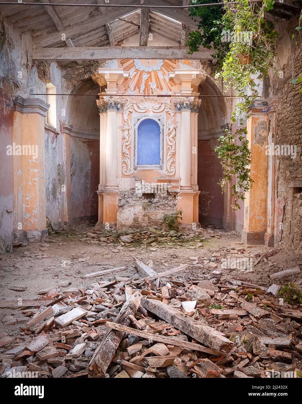Abandoned Church Building in Decay in Italy Stock Photo - Alamy