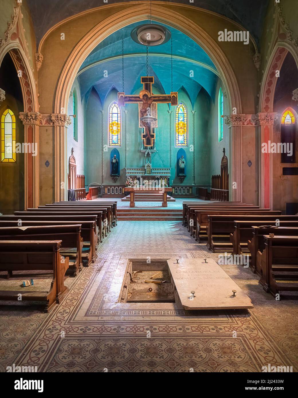 Abandoned Church Building in Decay in Italy Stock Photo - Alamy