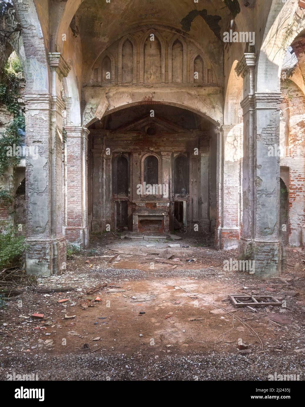 Abandoned Church Building in Decay in Italy Stock Photo - Alamy