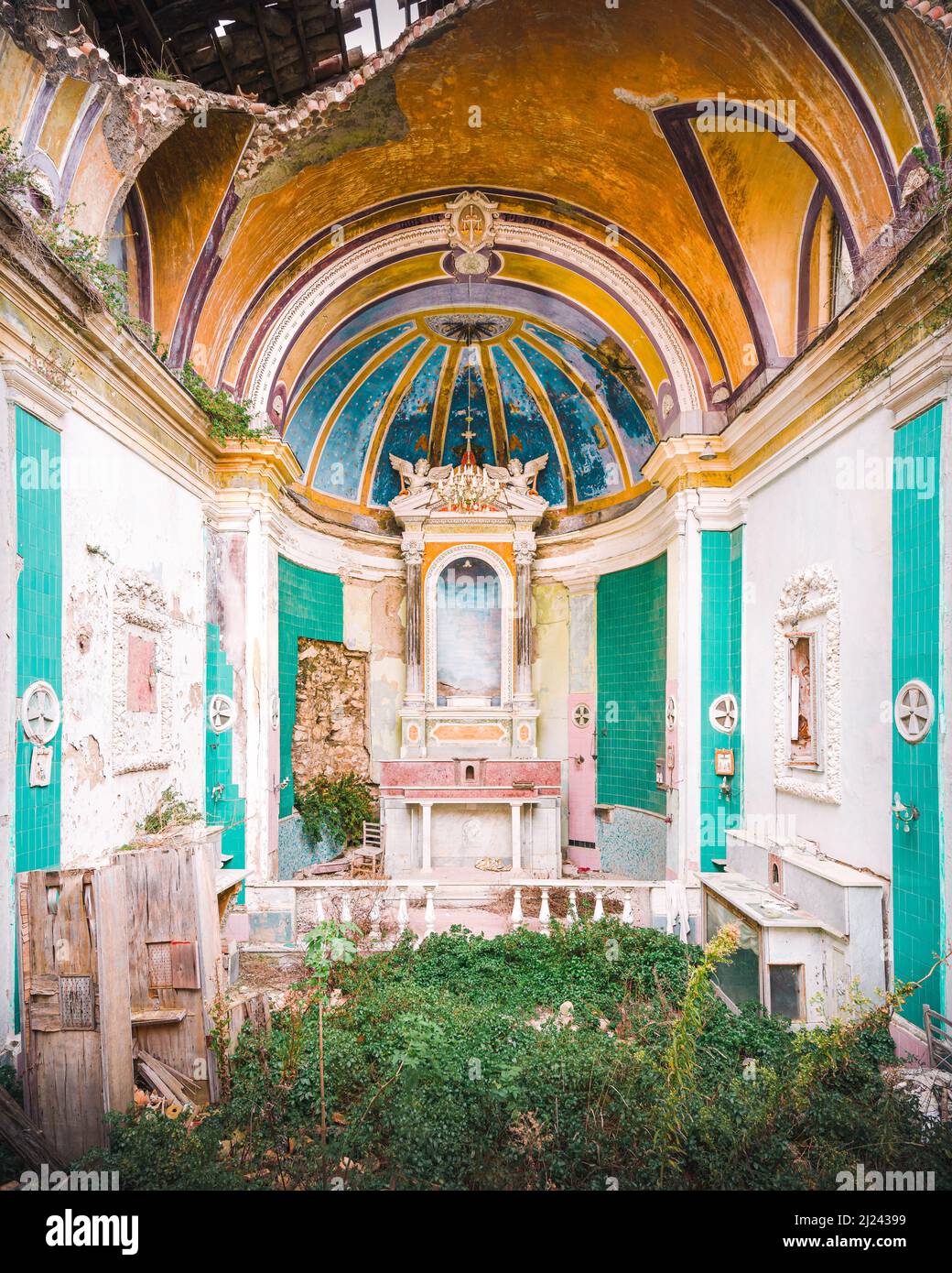 Abandoned Church Building in Decay in Italy Stock Photo - Alamy