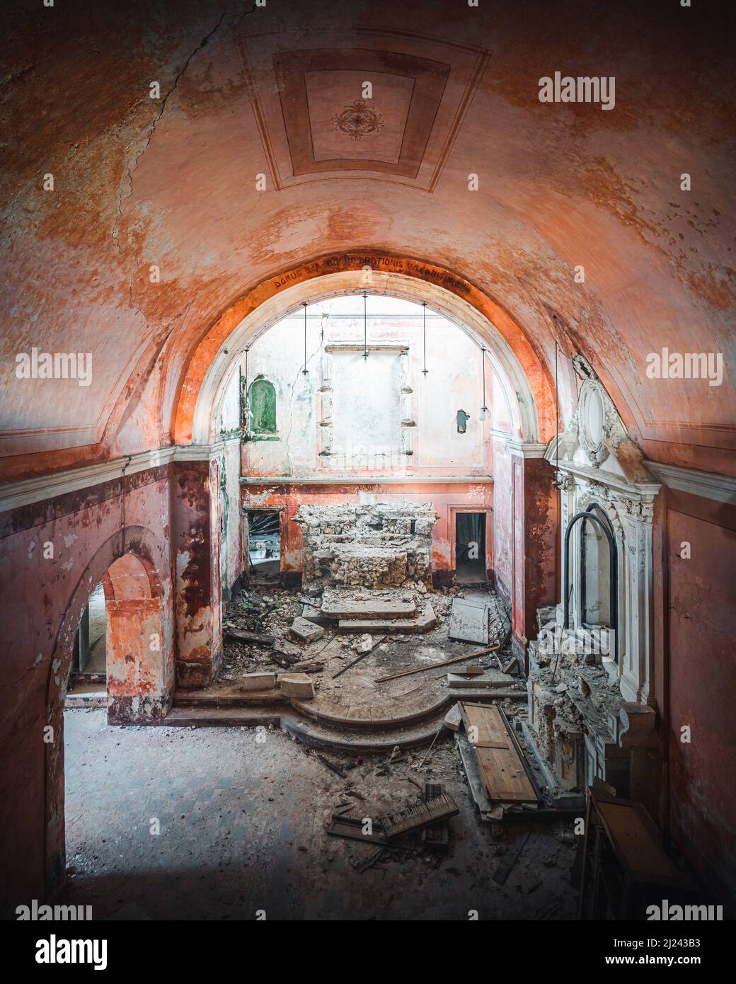 Abandoned Church Building in Decay in Italy Stock Photo - Alamy
