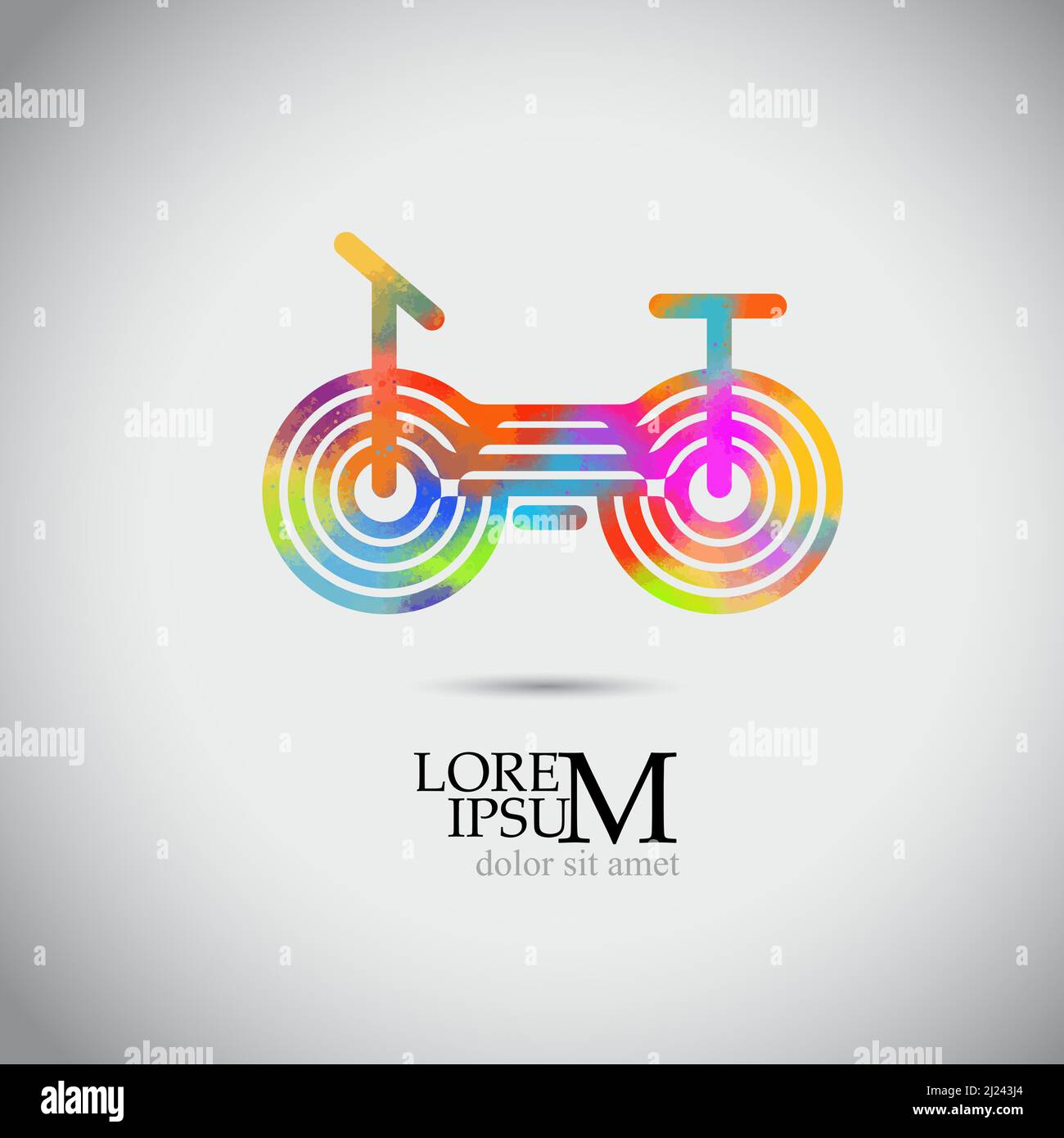 Logo stylized colorful bike. Vector illustration Stock Vector Image ...