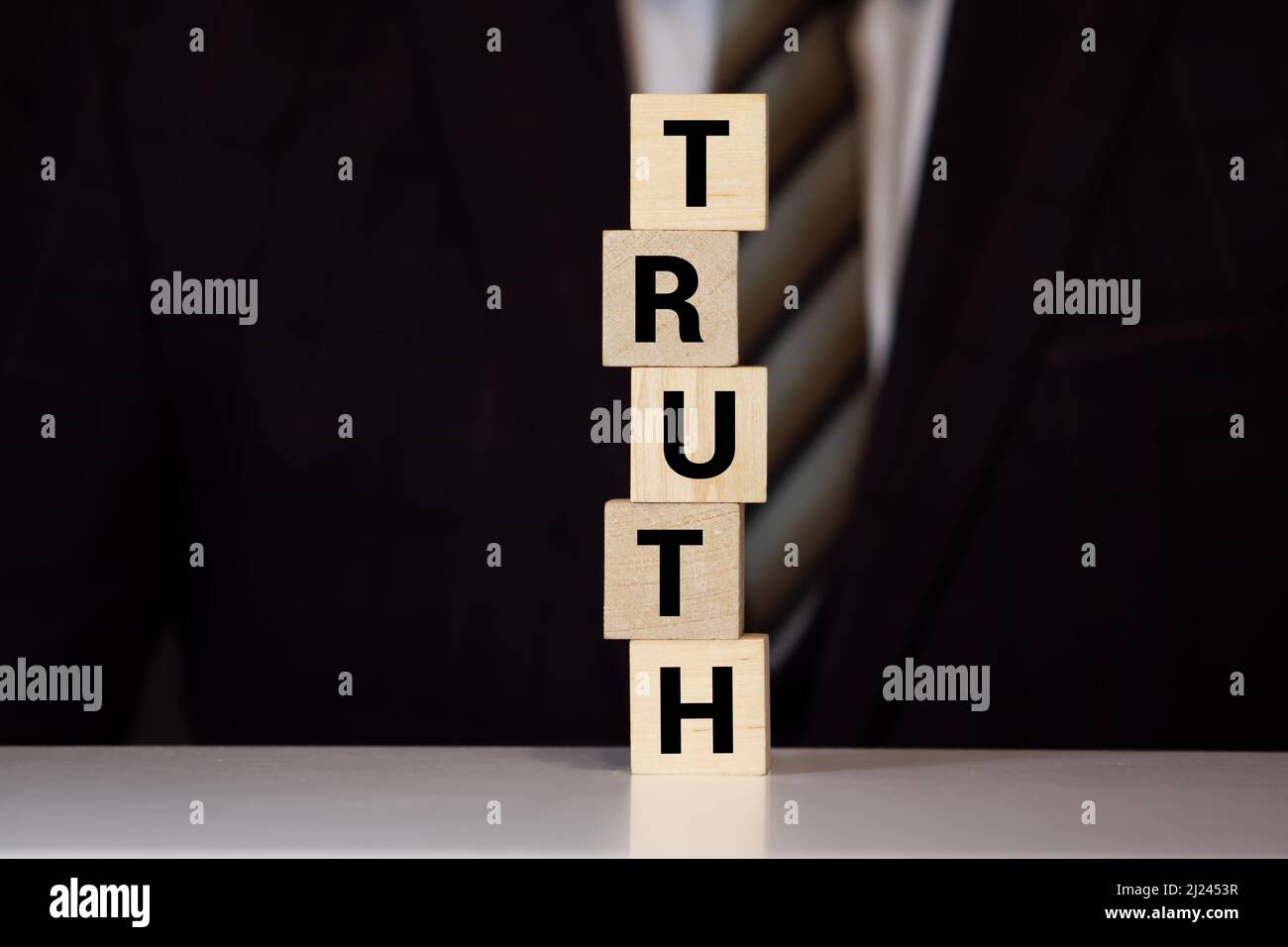 Truth - word from wooden blocks with letters, real facts truth concept ...