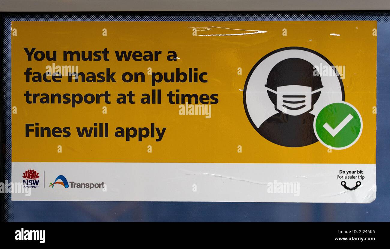 Poster Encouraging to Wear Face Mask Stock Photo - Alamy