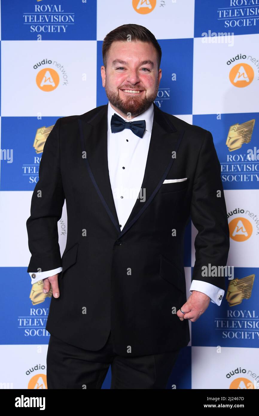 London, UK. 29 March 2022. Alex Brooker attending the Royal Television ...