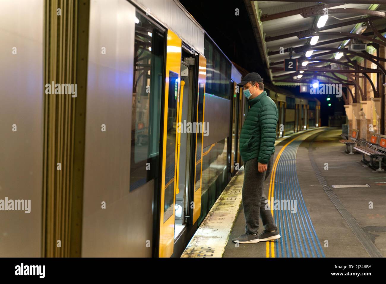 Man boarding the train hi-res stock photography and images - Alamy