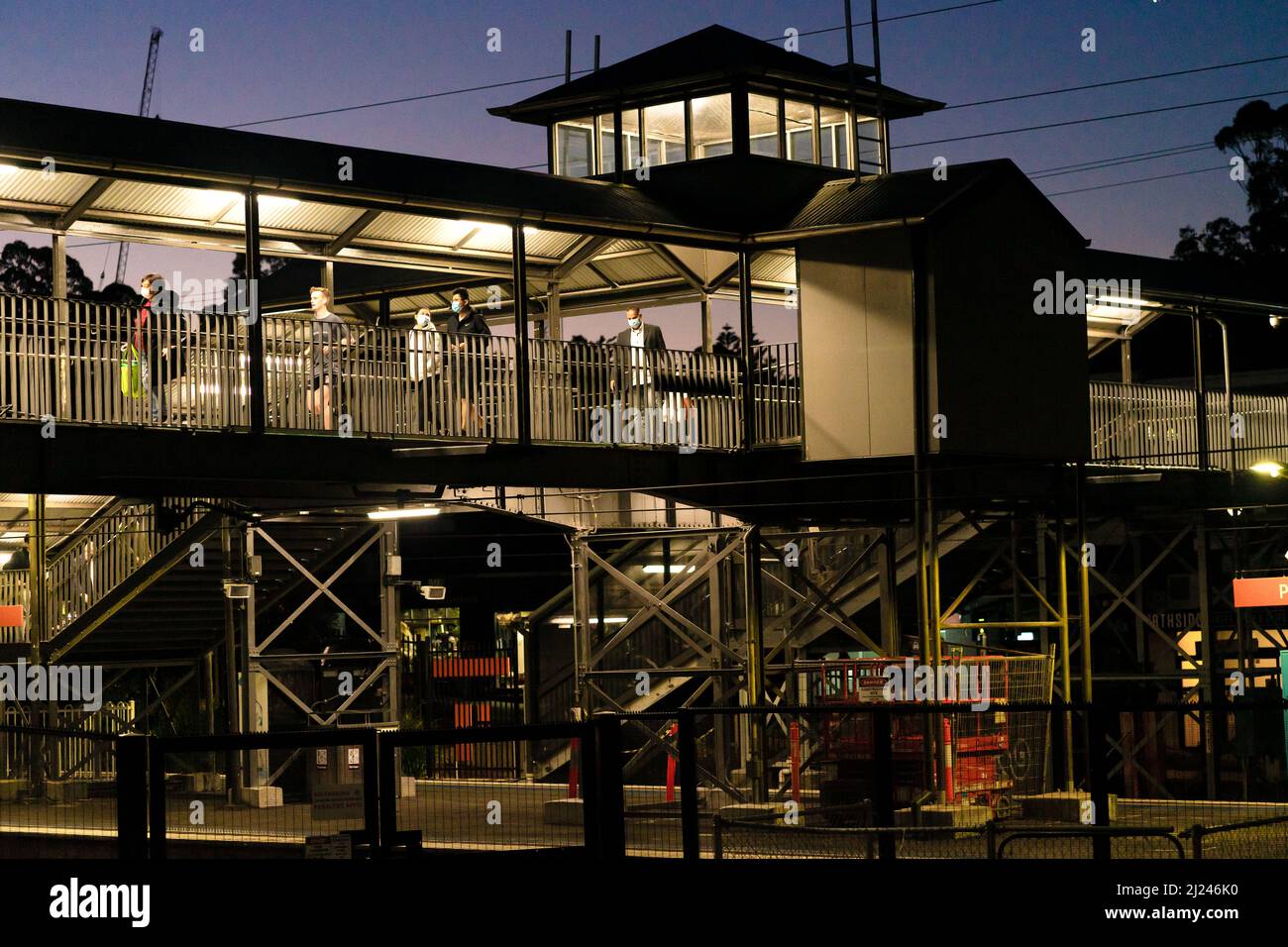 Pymble train station at night, Sydney, Australia Stock Photo - Alamy