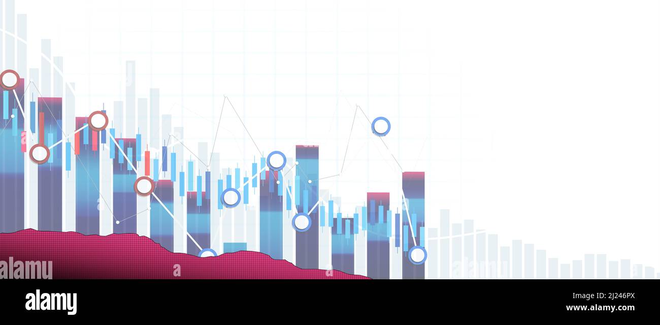 Graphs representing the stock market crash. 3d illustration Stock Photo ...