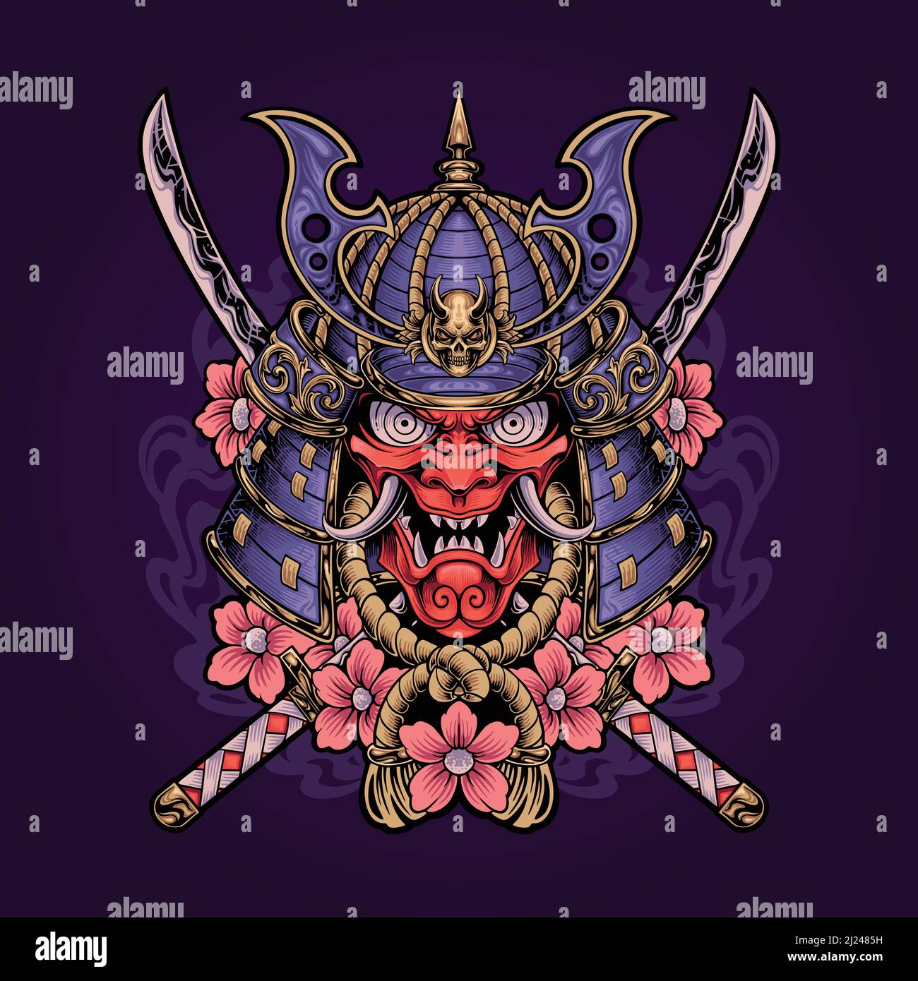 Cartoon Oni Stock Vector Images - Alamy