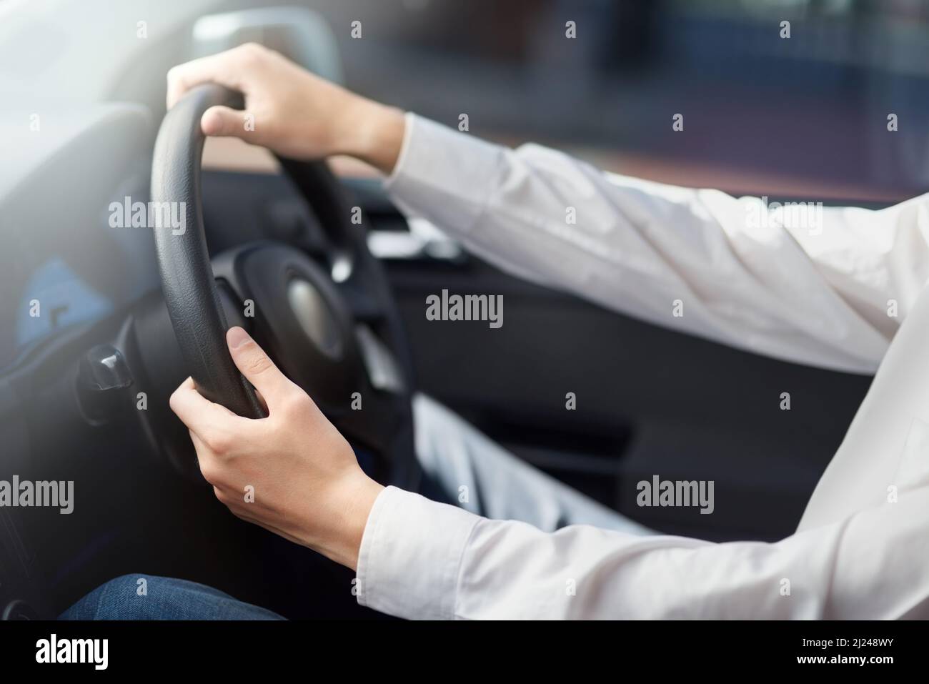 Man car driving road alone hi-res stock photography and images - Alamy