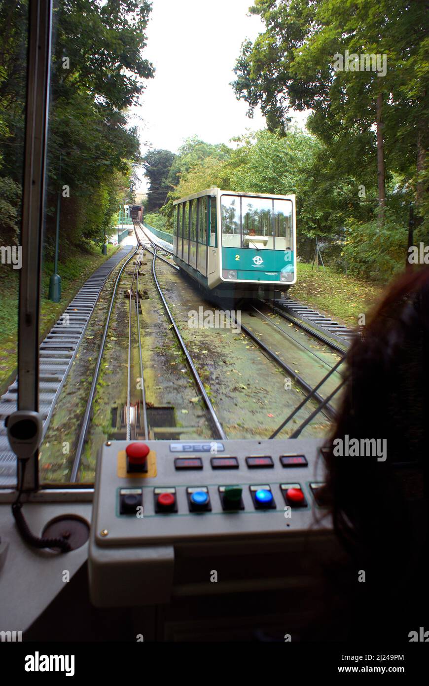 Prague funicular railway Stock Photo - Alamy