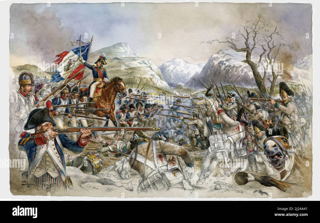 Battle of Rivoli, illustration Stock Photo - Alamy