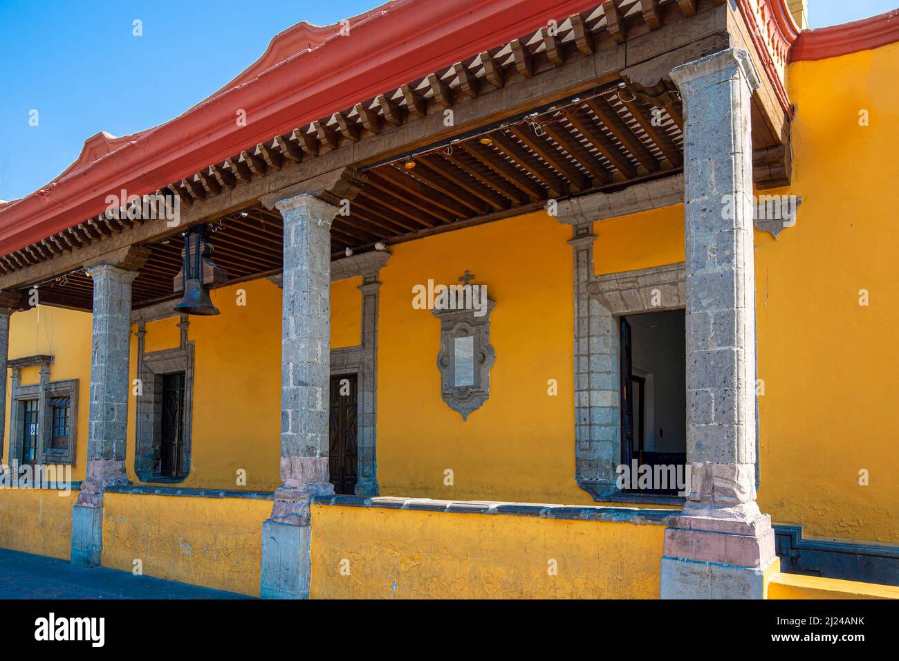 Mexico, Beautiful colonial and colorful Coyoacan Streets near Mexico ...