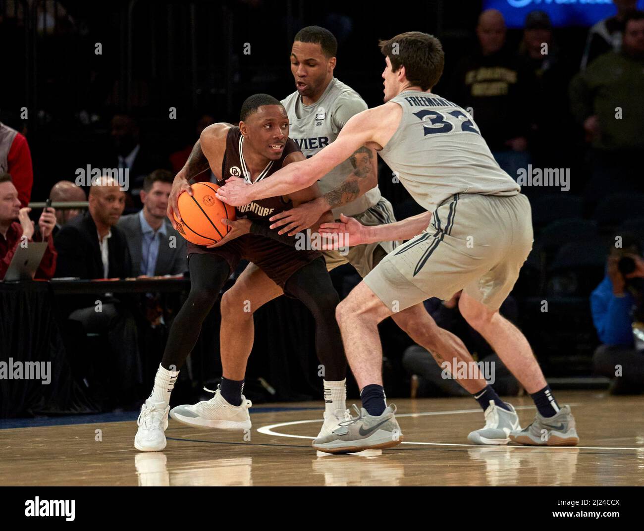 March 29, 2022, New York, New York, USA: St. Bonaventure Bonnies guard ...