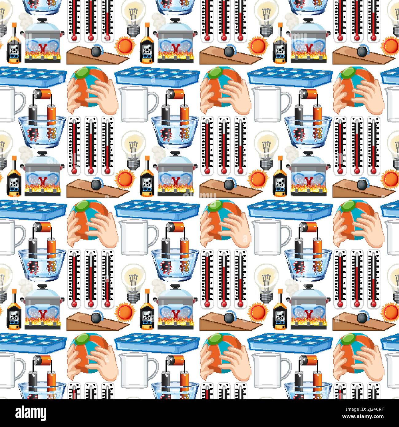 Seamless background with science equipments illustration Stock Vector ...