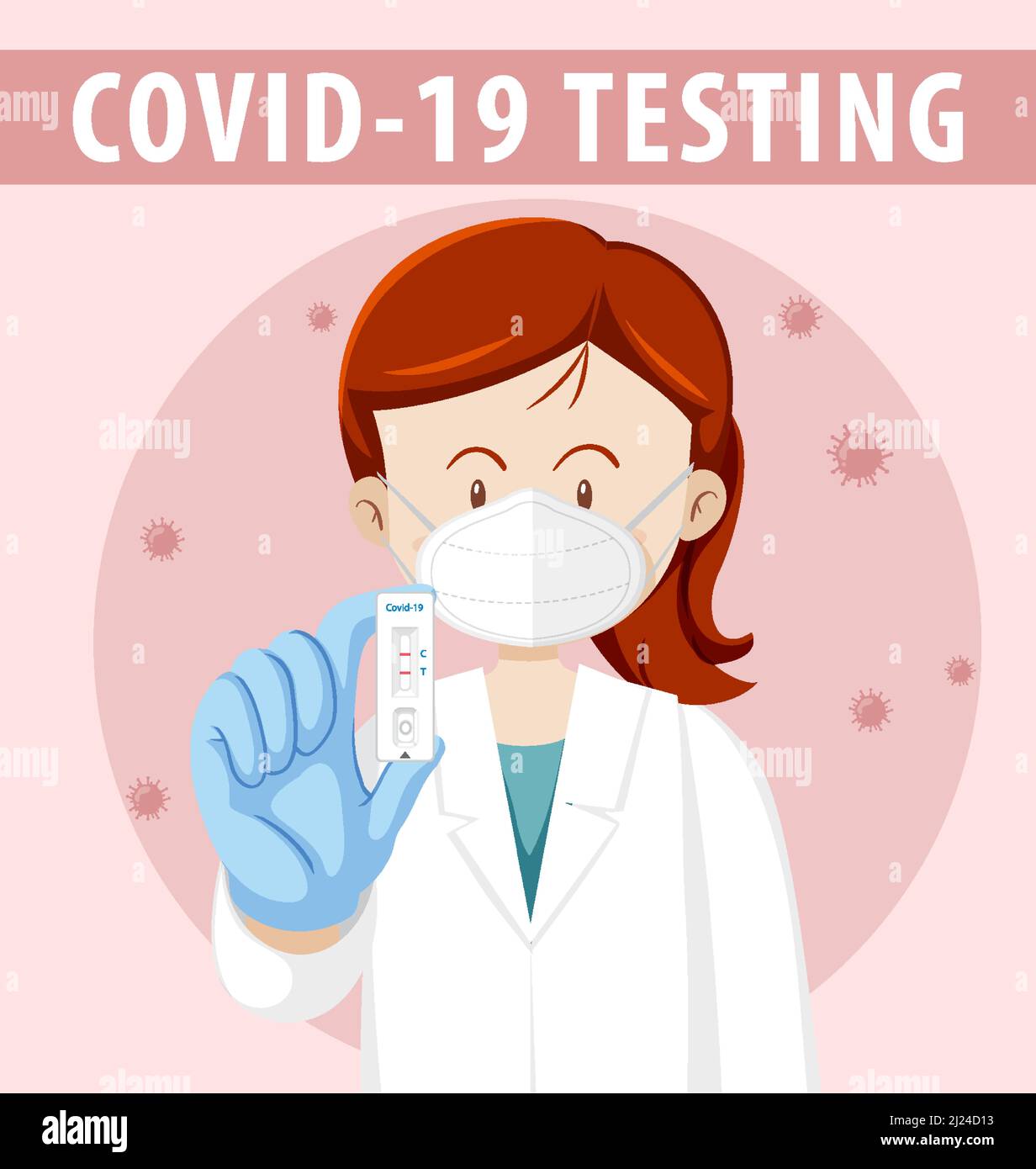 Covid-19 testing with antigent test kit illustration Stock Vector Image ...