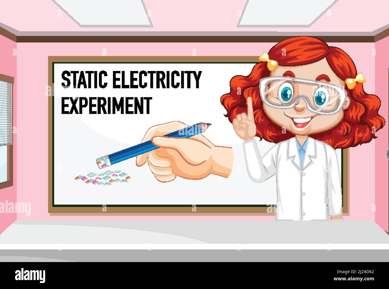 Science experiment for kids concept illustration Stock Vector Image ...