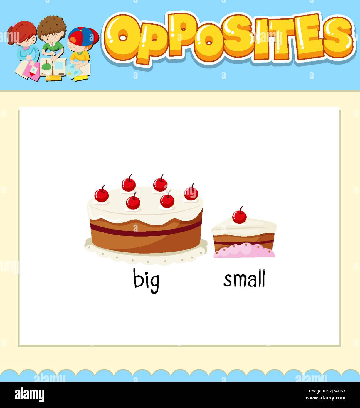 Opposite words for big and small illustration Stock Vector Image & Art ...