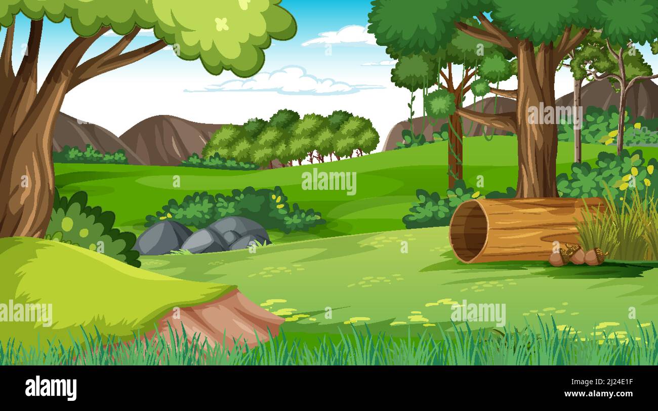 Nature outdoor forest background illustration Stock Vector Image & Art ...