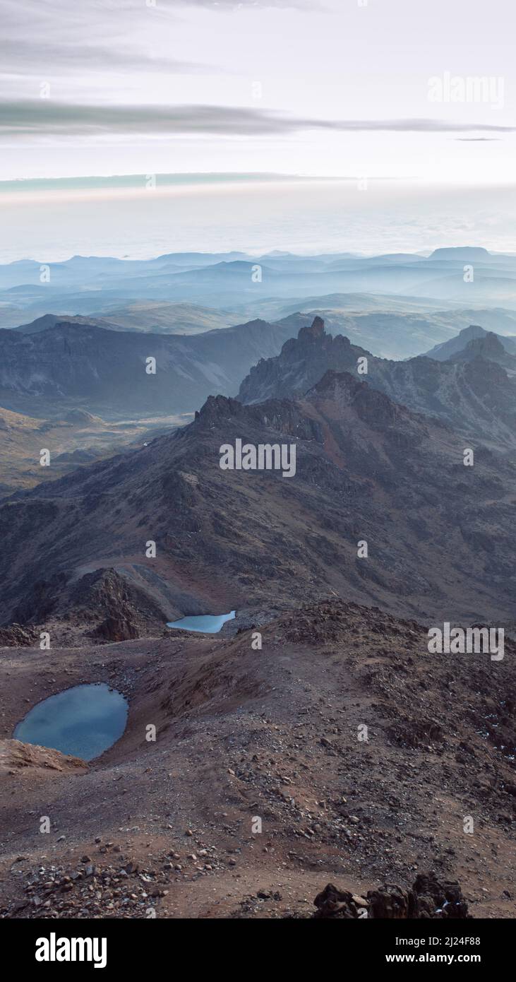 A portrait of mountain ranges Stock Photo - Alamy