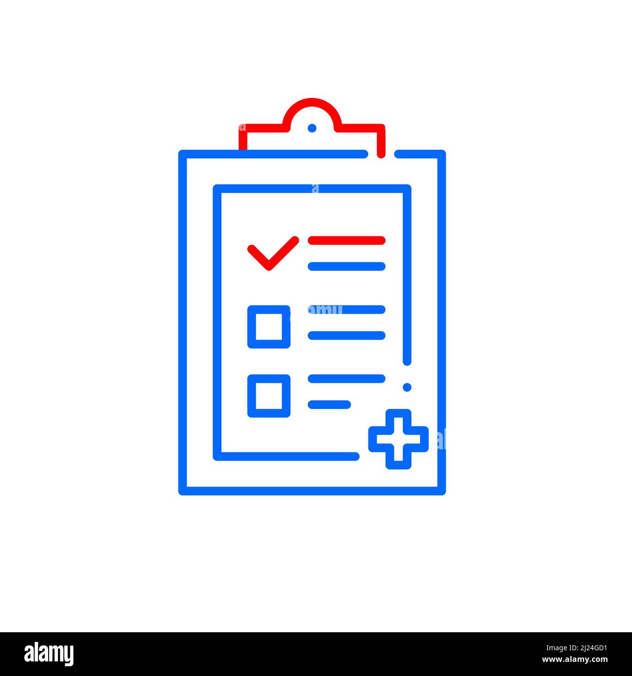 Health checklist, medical procedure agreement or checkup. Pixel perfect ...