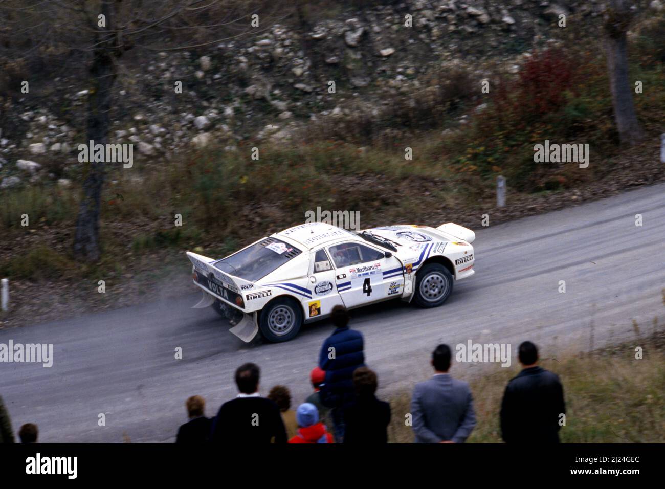 Massimo Ercolani (RSM) Loris Roggia (ITA) Lancia Rally 037 GrB Scuderia ...