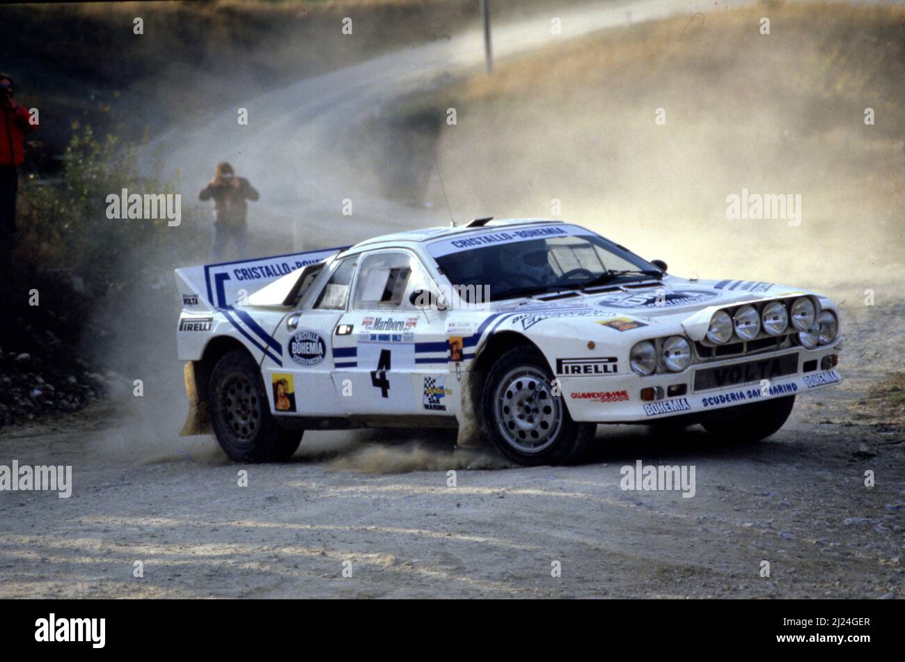 Massimo Ercolani (RSM) Loris Roggia (ITA) Lancia Rally 037 GrB Scuderia ...