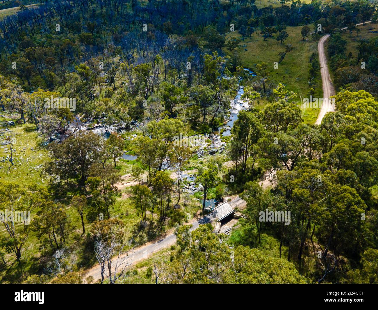 An aerial view of Old Woman Swamp near Torrington, NSW, Australia Stock ...