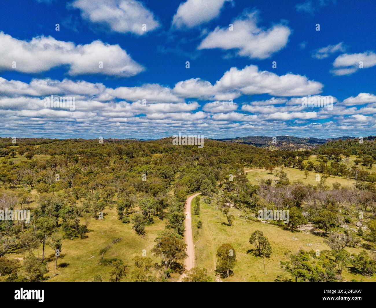 An aerial view of Old Woman Swamp near Torrington, NSW, Australia under ...