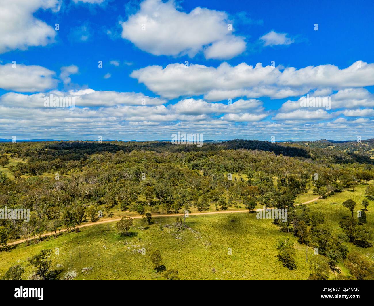 An aerial view of Old Woman Swamp near Torrington, NSW, Australia under ...