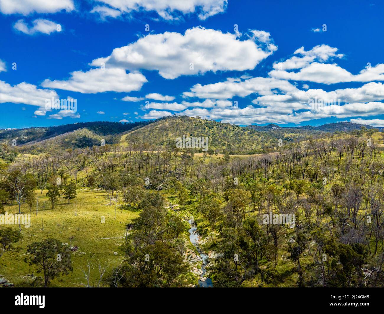An aerial view of Old Woman Swamp near Torrington, NSW, Australia under ...