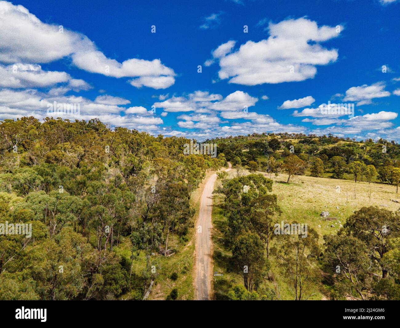 An aerial view of Old Woman Swamp near Torrington, NSW, Australia under ...