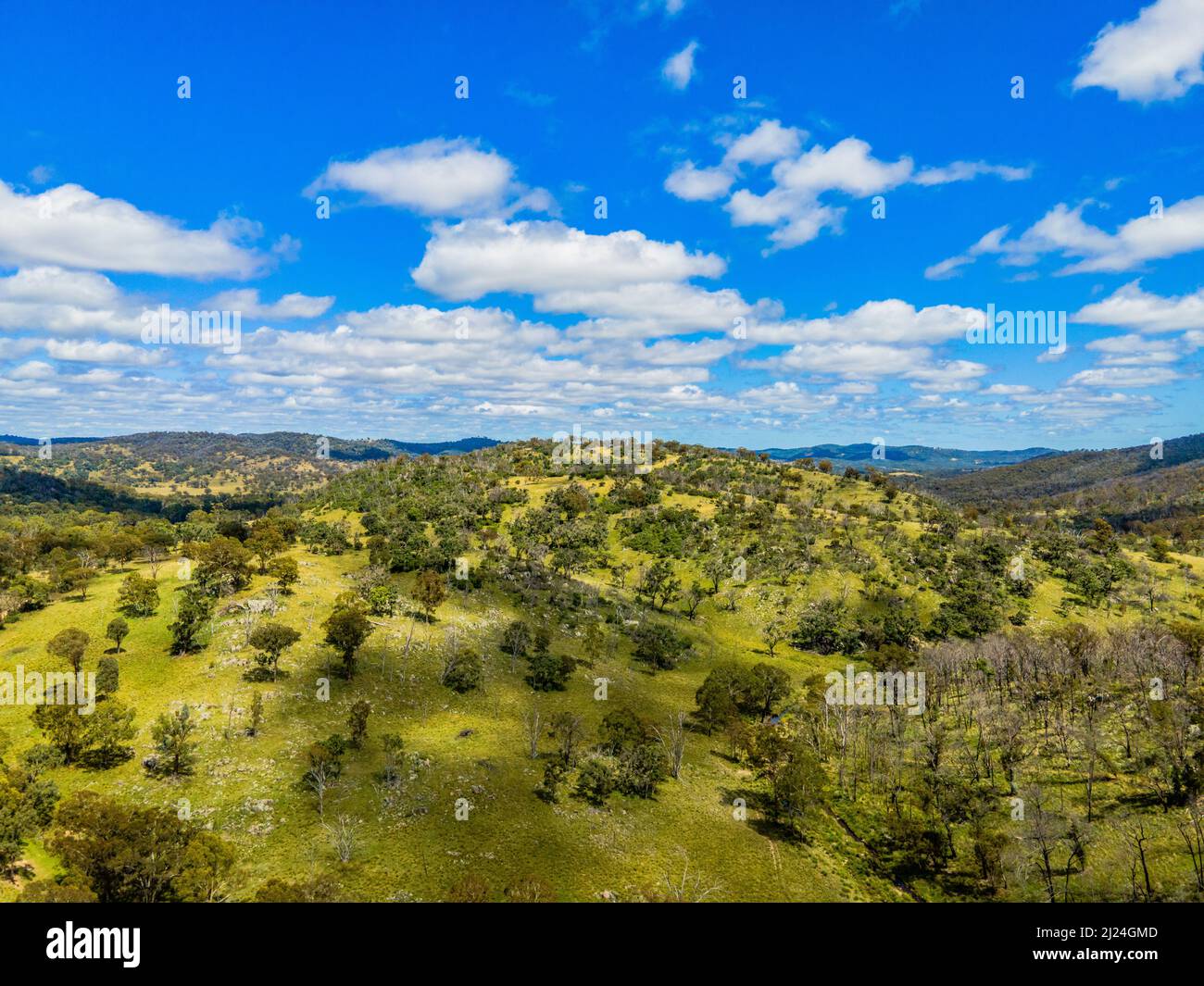 An aerial view of Old Woman Swamp near Torrington, NSW, Australia under ...
