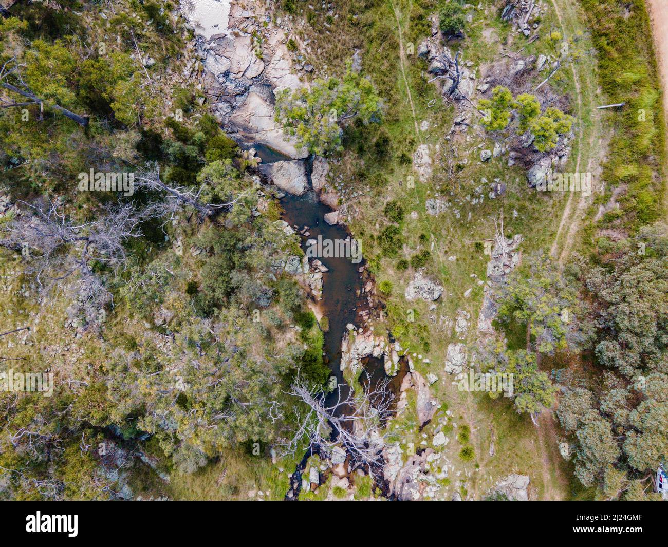 An aerial view of Old Woman Swamp near Torrington, NSW, Australia Stock ...
