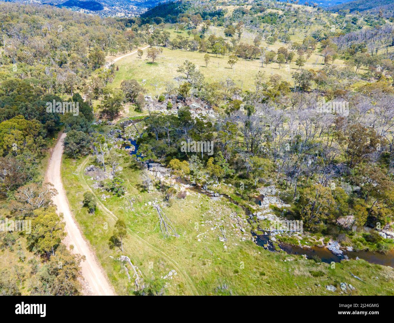 An aerial view of Old Woman Swamp near Torrington, NSW, Australia Stock ...