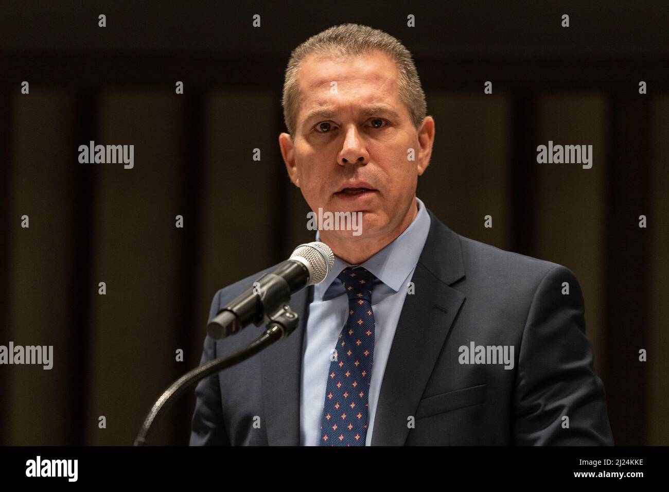 Gilad Erdan, Permanent Representative of Israel speaks during Equiano ...