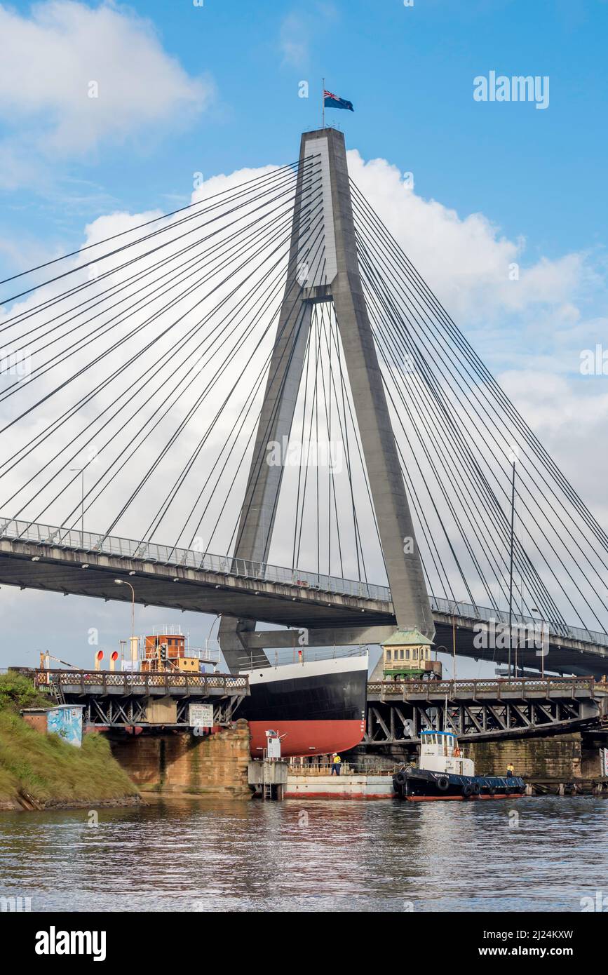 March 30, 2022, Glebe Island Bridge, Sydney, Australia: The 1927 ...